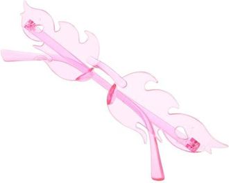 BESPORTBLE NOLITOY Lunettes de Soleil Femme sans Cadre Motif Flamme Rose L&eacute;g&egrave;res en Polycarbonate Protection UV &Eacute;t&eacute; et Cosplay Accessoires Saint-Valentin et F&ecirc;te