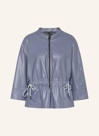 Marc Cain Jacke In Lederoptik Mit 3/4-Arm blau