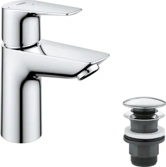 GROHE Start Edge - Miscelatore Da Lavabo, Con Sistema Di Scarico Push-open, Cromo 23900001