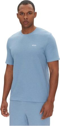 HUGO BOSS Homme, Tops, Bleu, Taille: XL T-shirt de pyjama avec logo brod&eacute;