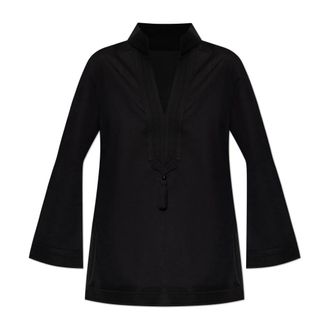 Tory Burch Hemdbluse mit Stehkragen - - Blouses & Shirts - Damen - Schwarzk - S