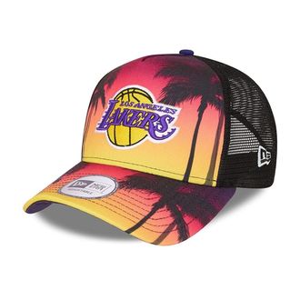 New Era Summer City Black A-Frame Trucker Cap LA Lakers