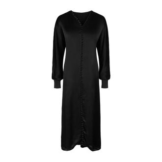 Envelope 1976 Schwarzes Maxikleid mit Knopfdetails - - Dresses - Damen - Schwarzk - M