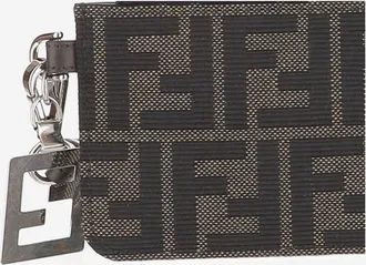 Fendi Mens Wallet Ff Jacquard Fabric Multicolour Calfskin & Cardholders