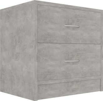 Generic Nachttisch mit 2 Schubladen, Nachtschrank, Nachtkommode, Nachtkonsole, Schlafzimmer Kommode, Schrank, Nachtschr&auml;nkchen, 40x30x40cm, Holzwerkstoff(Wei&szlig;