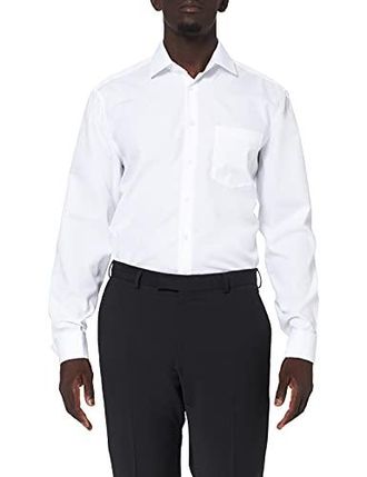 Seidensticker Chemise business homme Seidensticker - coupe classique - sans repassage - col Kent - manches longues - 100 % coton