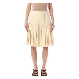 Low Classic LOW Classic, Femme, Jupes, Jaune, Taille: 38 FR Jupe Midi Pliss&eacute;e