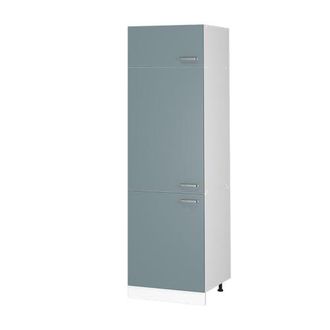 Vicco Armoire Haute Universelle R-Line, Bleu-Gris/Blanc, 60 cm avec Portes