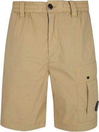 C.P. Company C.p. Company, Homme, Shorts, Beige, Taille: L 50 Fili Stretch Loose Lens Cargo Shorts