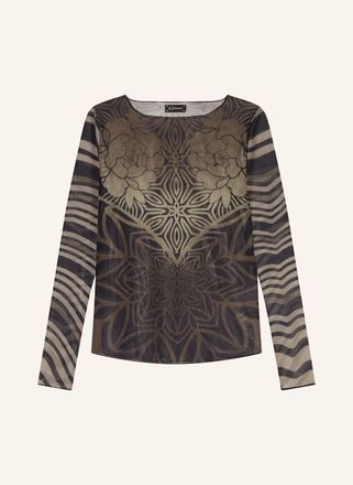 Grace Grace Longsleeve Aus Mesh beige