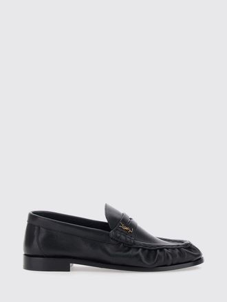 Saint Laurent Mocassins Le Loafer en cuir de veau lisse avec monogramme YSL
