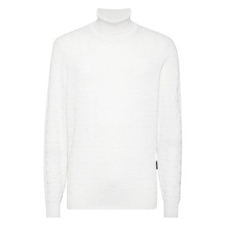 Philipp Plein Turtle Neck Monogram - - Knitwear - Herren - Wei&szlig; - XL