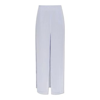 Emporio Armani Femme, Pantalons, Violet, Taille: 34 FR Wide Pantalons in Techno Georgette