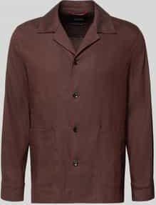 Cinque Regular Fit Hemdjacke aus Leinen-Mix Modell Malte