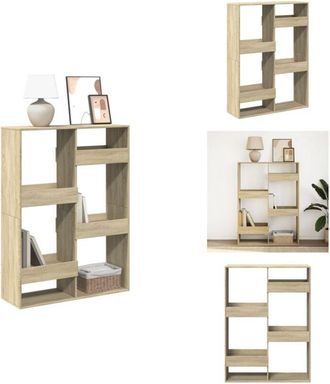 vidaXL Bücherregal Sonoma-Eiche 100x33x135 cm Holzwerkstoff - Bücherregal - Bücherregale - Treppenregal - Stufenregal