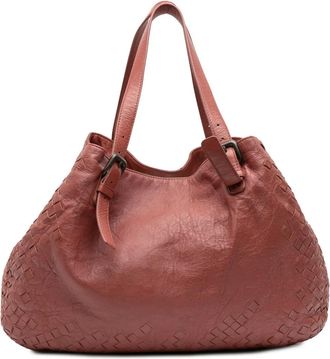 Bottega Veneta grand sac à main Intrecciato Nappa Cesta (2012-2025) - Rouge