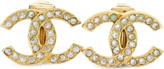 Chanel boucles doreilles à fermoir clip CC Mark (années 1970)