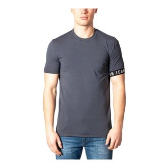 Dsquared2 T-shirt blanc &agrave; bordure logo - Homme - Tops - Gris - Taille: 2XL