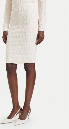 Guess Bleistiftrock G6BD15 Z1932 Hellbeige Slim Fit