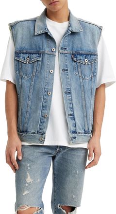 Levi's Mens Relaxed Trucker Denim, Kentucky Blue Vest, XL