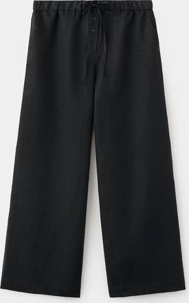 Mango Leinenhose mit Kn&ouml;pfen schwarz - Damen - XXL - MANGO