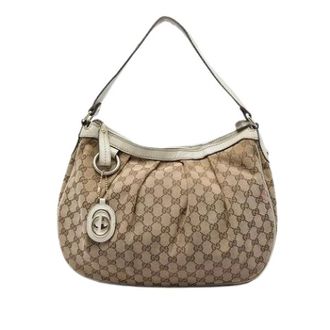 Gucci Sac port&eacute; &eacute;paule Pre-owned Sukey - Femme - Pre-owned - Beige - Taille: ONE Size