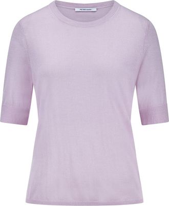 Peter Hahn Rundhals-Pullover 1/2-Arm Peter Hahn lila