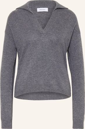 Darling Harbour Darling Harbour Strick-Poloshirt Aus Cashmere grau