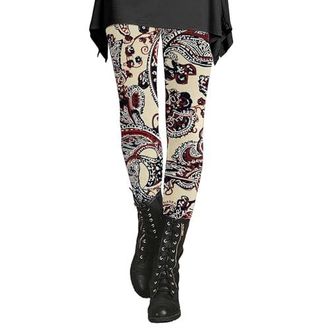 Generic Legging de No&euml;l et dhiver pour femme, imprim&eacute; artistique, doux et extensible, kaki, XXL