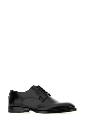 Dolce & Gabbana Polished Calf Leather Oxford - Black