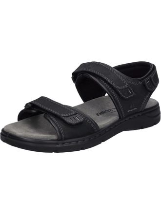 Josef Seibel Herren Klassische Sandalen Marlon 05,Weite G (Normal),Wechselfußbett,offene Schuhe,Strandschuhe,bequem,schwarz,42 EU
