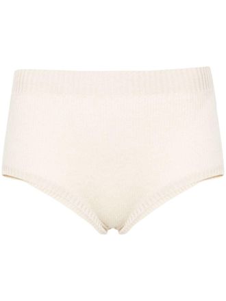 Alanui Gerippte Finest High-Waist-Shorts - Nude