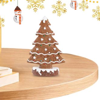 Generic Mini-Weihnachtsbaum - kleine Skulptur aus Harz | Lebkuchenfiguren Weihnachtsdekoration | f&uuml;r Party, Zuhause, B&uuml;ro, Bauernhof, Wohnzimmer, Schlafzimmer