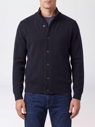 Barbour Gilet en pure laine &agrave; col montant et fermeture boutonn&eacute;e