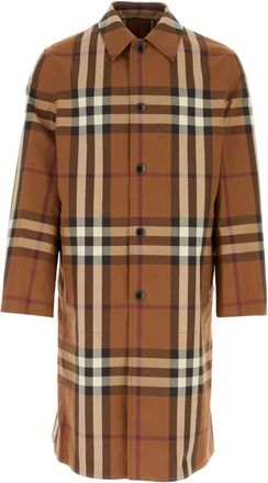 Burberry Homme, Manteaux, Multicolore, Taille: M Single-Breasted Manteaux