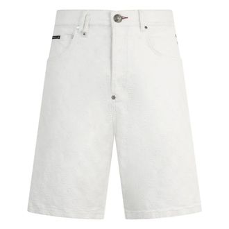 Philipp Plein Herren, Shorts, Wei&szlig;, W34Gr&ouml;&szlig;e