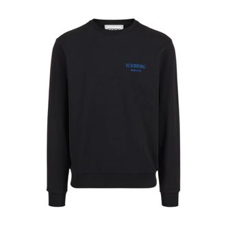 Iceberg Schwarzer Pullover mit kleinem Branding - - Sweatshirts & Hoodies - Herren - Schwarzk - S