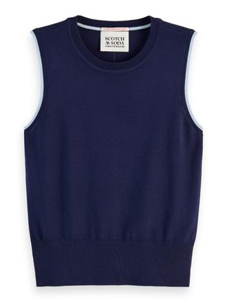 Scotch & Soda Crew Neck Relaxed Knitted Tank