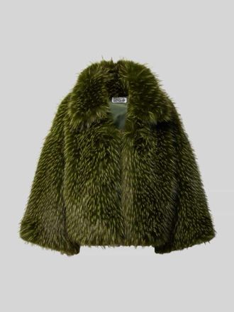 Essentiel Oversized Webpelzjacke in Melange-Optik Modell KASTANJE