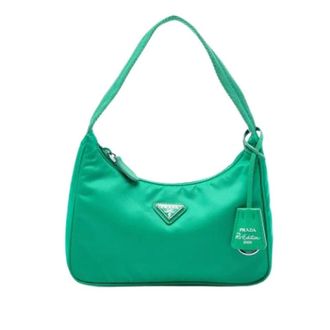 Prada Sac bandouli&egrave;re vintage en nylon pr&eacute;-poss&eacute;d&eacute; - Femme - Pre-owned - Vert - Taille: ONE Size
