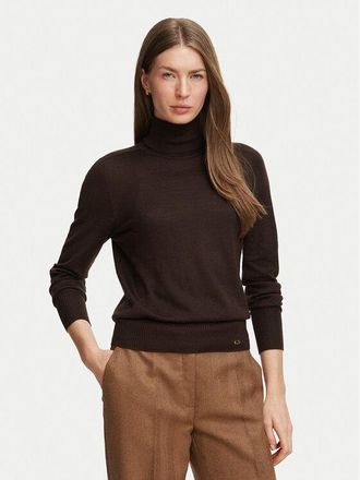 Luisa Spagnoli Rollkragenpullover Manos F 100524 Dunkelbraun Regular Fit