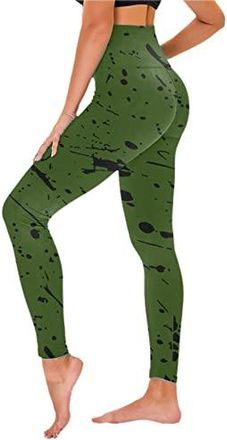 Generic Leggings de sport 2026 pour femmes pantalons de sport imprim&eacute;s tendance, Vert, XXL