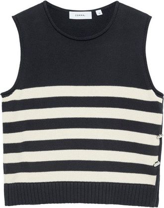 Comma Rundhalspullover Strickpullunder Stricktop mit Zierkn&ouml;pfen