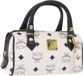MCM Sac Boston Pre-owned - Femme - Pre-owned - Blanc - Taille: ONE Size