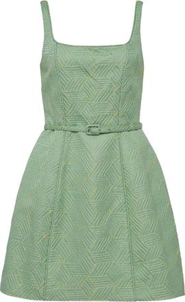 Alexia Kleid mit geometrischem Muster - Gr&uuml;n