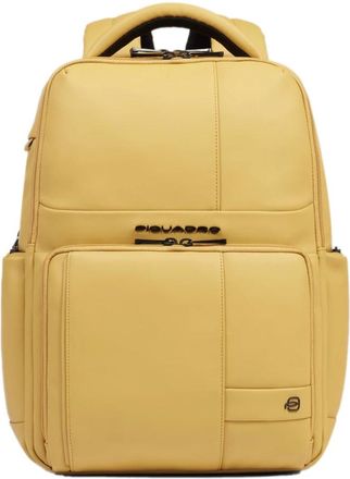 Piquadro Homme, Sacs, Jaune, Taille: ONE Size Sac &agrave; dos d&eacute;perlant avec ouverture fast-check