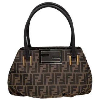 Fendi Sac &agrave; main vintage en toile Pre-owned - Femme - Pre-owned - Brun - Taille: ONE Size