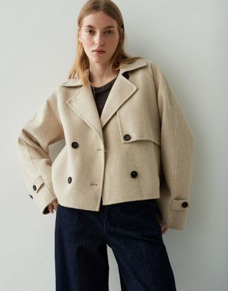 OPUS Trenchcoat HAILI im modernen Wollmix Look