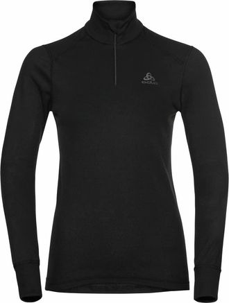 Odlo Thermounterwäsche Damen Active Warm I Langarm Thermoshirt I Warme Skiunterwäsche Langarm Thermoshirt mit Kragen und 1/2 Reißverschluss I Damen
