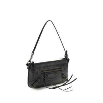 Balenciaga Womens Black Lamb Ovis Aries Shoulder Bag